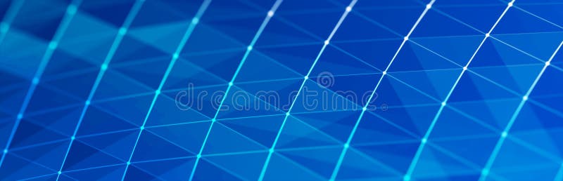 Abstract Polygonal Space with Dots and Lines. Triangular Structure. Background Concept for Your ...
