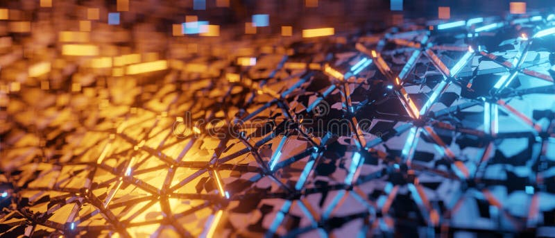 Abstract Polygonal Space Low Poly Dark Background Stock Illustration ...