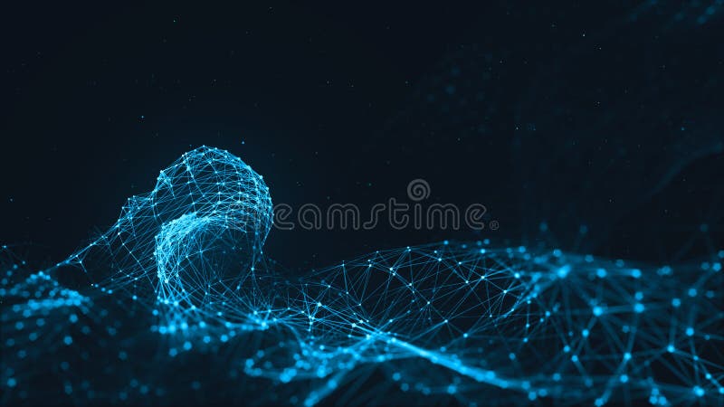 Abstract Polygonal Space Low Poly Dark Background Stock Illustration ...