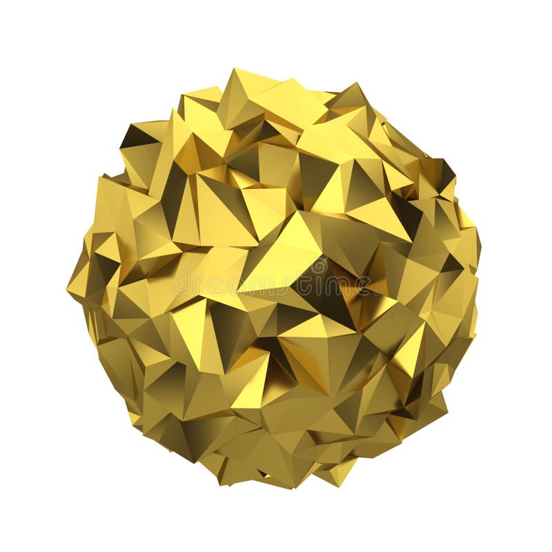 Abstract polygonal sphere stock illustration. Illustration of creative ...