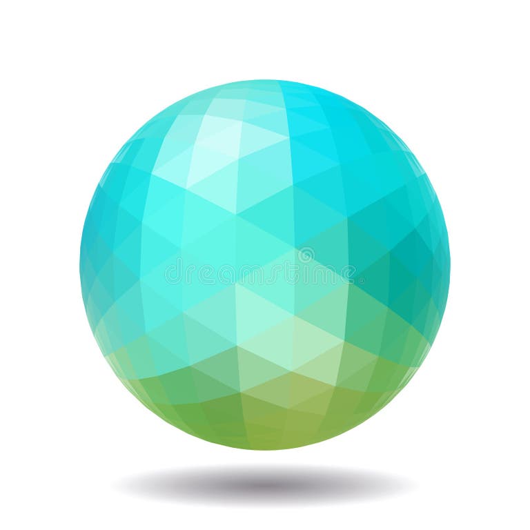 Abstract polygonal sphere stock vector. Illustration of lattice - 79560888