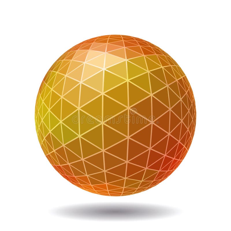 Abstract polygonal sphere stock vector. Illustration of modern - 79562788