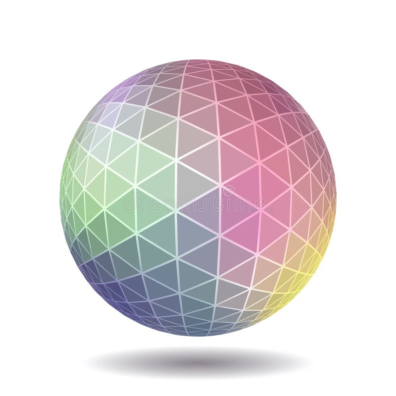 Abstract polygonal sphere stock vector. Illustration of modern - 79586740
