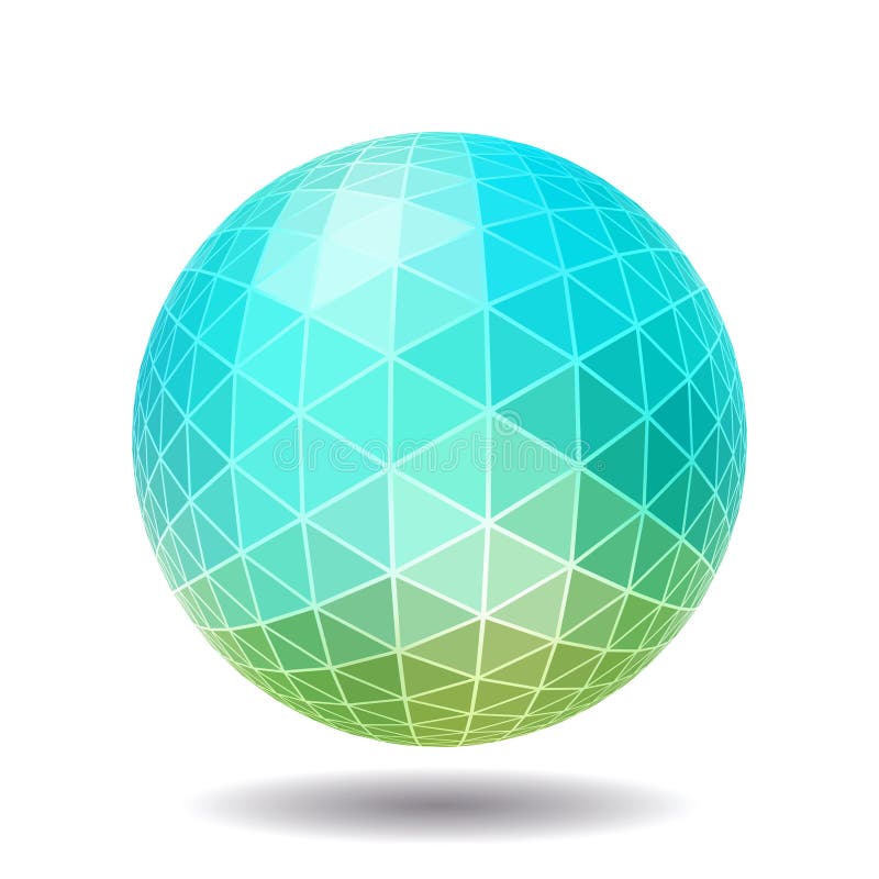 Abstract polygonal sphere stock vector. Illustration of figure - 79587637