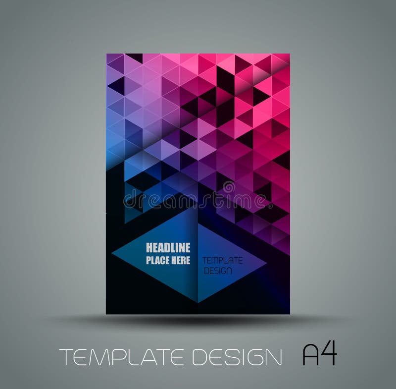 Abstract Polygonal Triangles Poster. Stock Vector - Illustration of ...