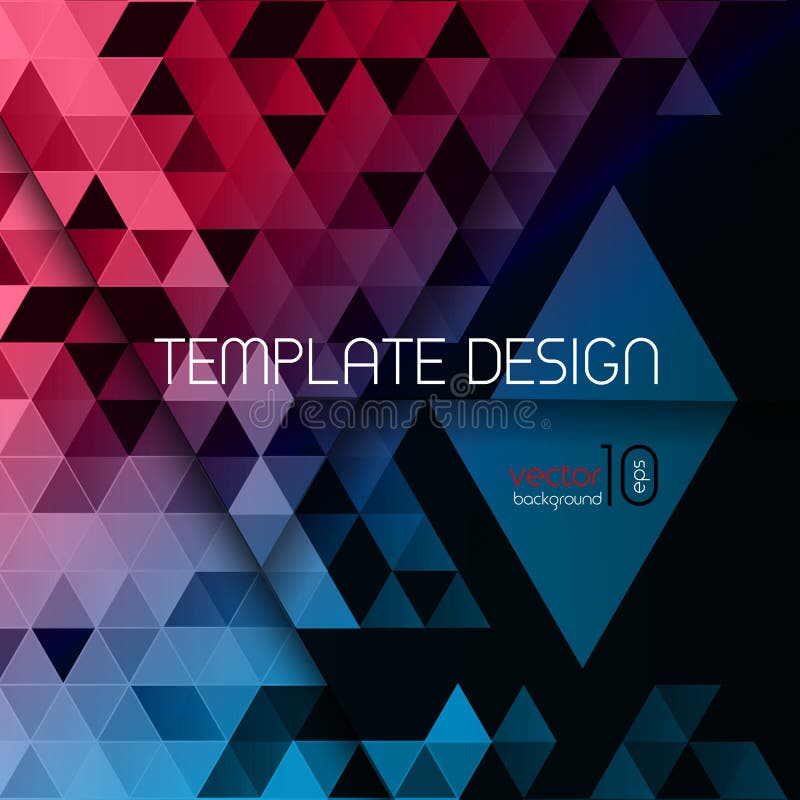 Abstract Polygonal Triangles Poster. Stock Vector - Illustration of ...