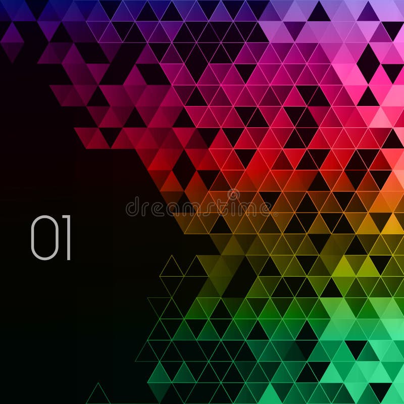 Abstract Polygonal Triangles Poster. Stock Vector - Illustration of ...