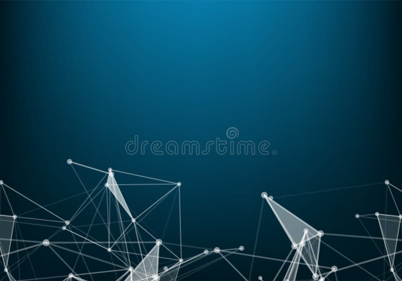 Abstract Polygonal White Background with Low Poly Connecting Dots and ...