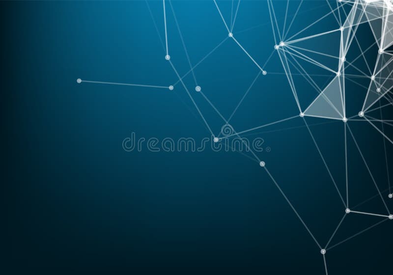 Abstract Polygonal White Background with Low Poly Connecting Dots and ...