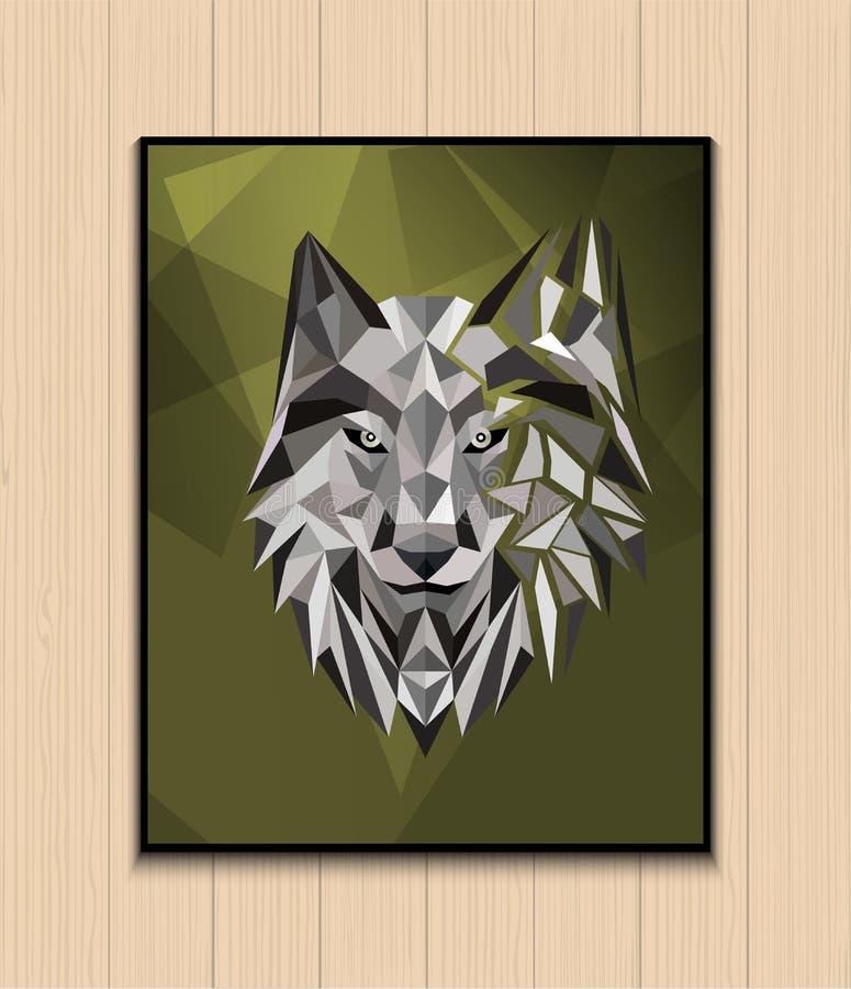 Abstract Polygonal Wolf Head Design Stock Vector - Illustration of icon ...