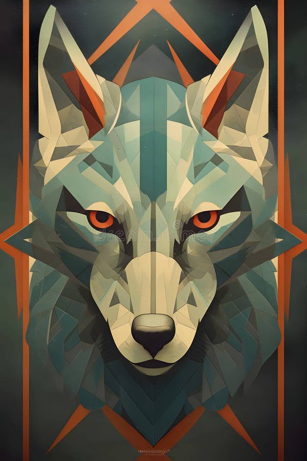 Abstract Polygonal Wolf Head, Low Poly Style, Vector Illustration Stock ...