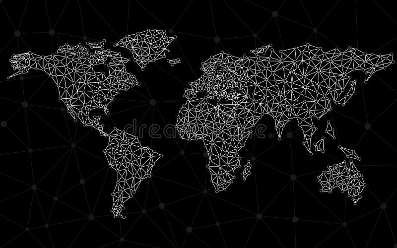 Abstract Polygonal World Map with Dots and Lines Stock Vector ... Abstract Polygonal World Map with Dots and Lines Stock Vector ...