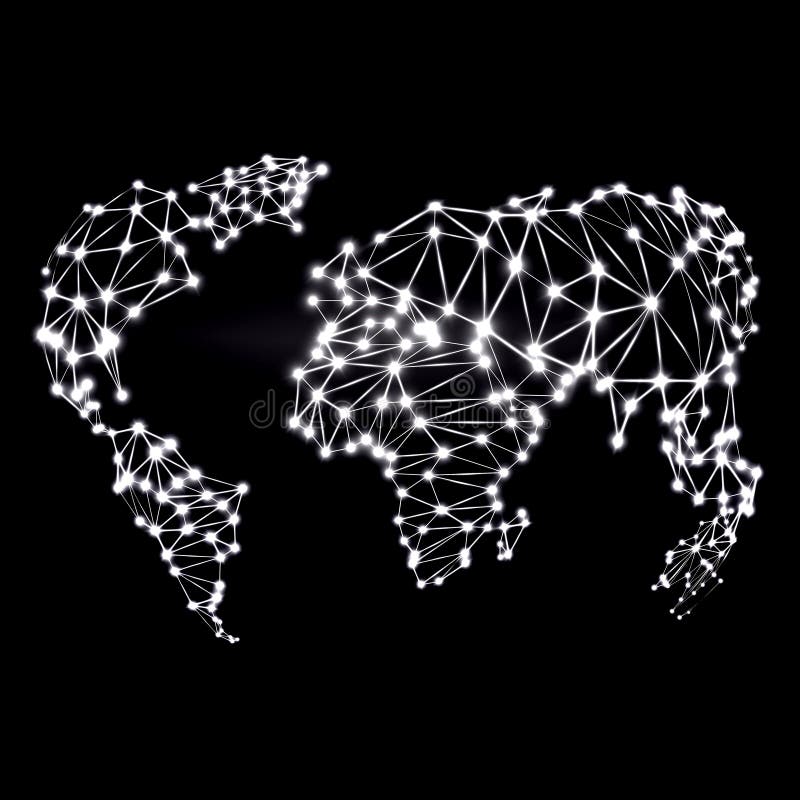 Abstract Polygonal World Map Stock Vector - Illustration of glow ... Abstract Polygonal World Map Stock Vector - Illustration of glow ...