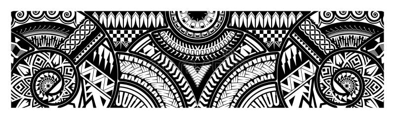 Abstract Polynesian Maori Ethnic Circle Tattoo Stock Vector ...