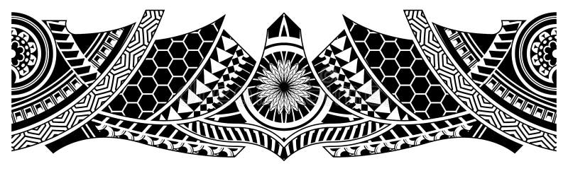 Abstract Polynesian Art Tattoo Border Stock Vector - Illustration of ...