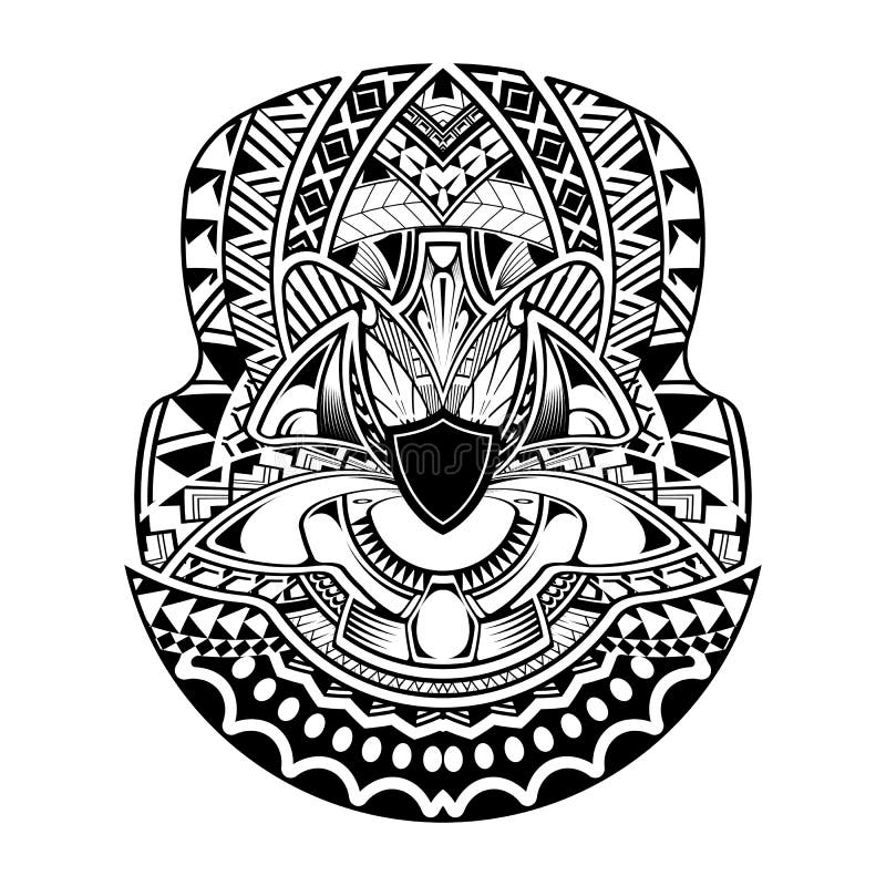 Abstract Polynesian Ethnic Circle Tattoo Stock Vector - Illustration of ...