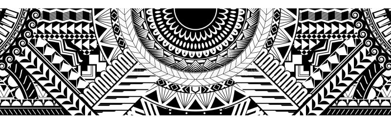 Abstract Polynesian Ethnic Pattern Stock Vector - Illustration of black ...