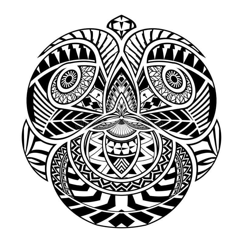 Abstract Polynesian Tattoo Ethnic Circle Design Stock Vector ...