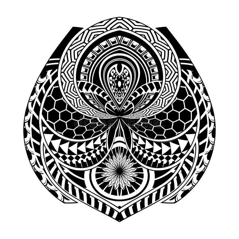 Abstract Polynesian Tattoo Ethnic Circle Design Stock Vector ...