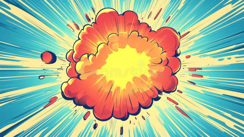 Abstract Pop Art Background Illustrating Thunder in Comic Style Stock ...