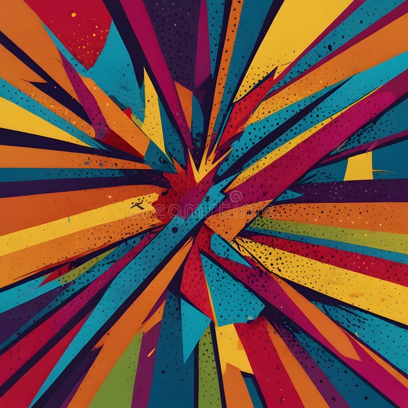 Abstract Pop Art Background with Vibrant Colors and Bold Shapes Stock ...