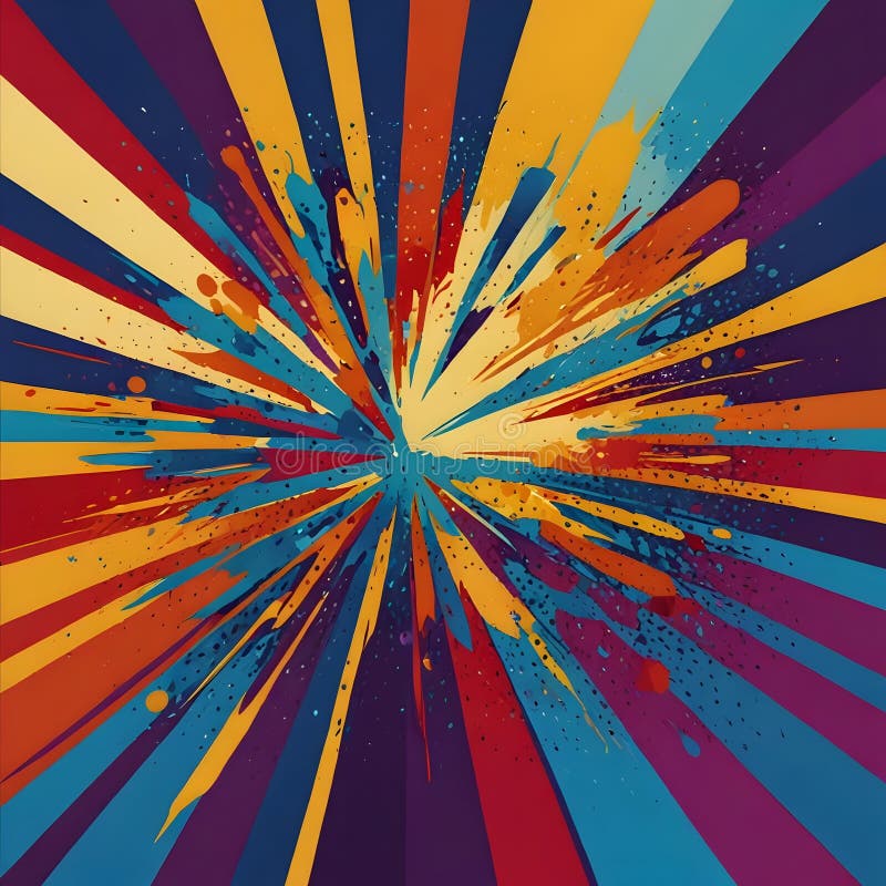 Abstract Pop Art Background with Vibrant Colors and Bold Shapes Stock ...