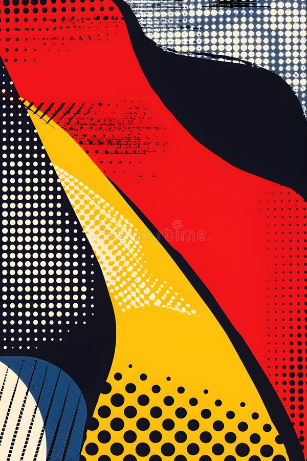Abstract Pop Art Design with Bold Colors and Patterns Stock Image ...