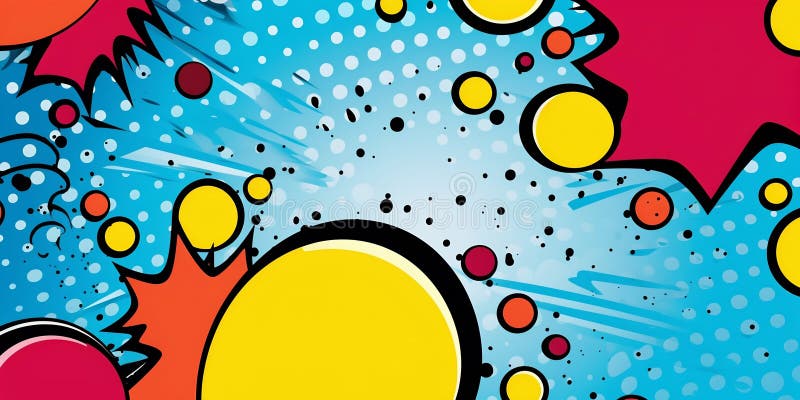 Abstract Pop Art Explosion Background. Generative Ai Stock Illustration ...