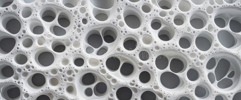 Abstract Porous Surface with a Multitude of Holes Creating a Complex ...