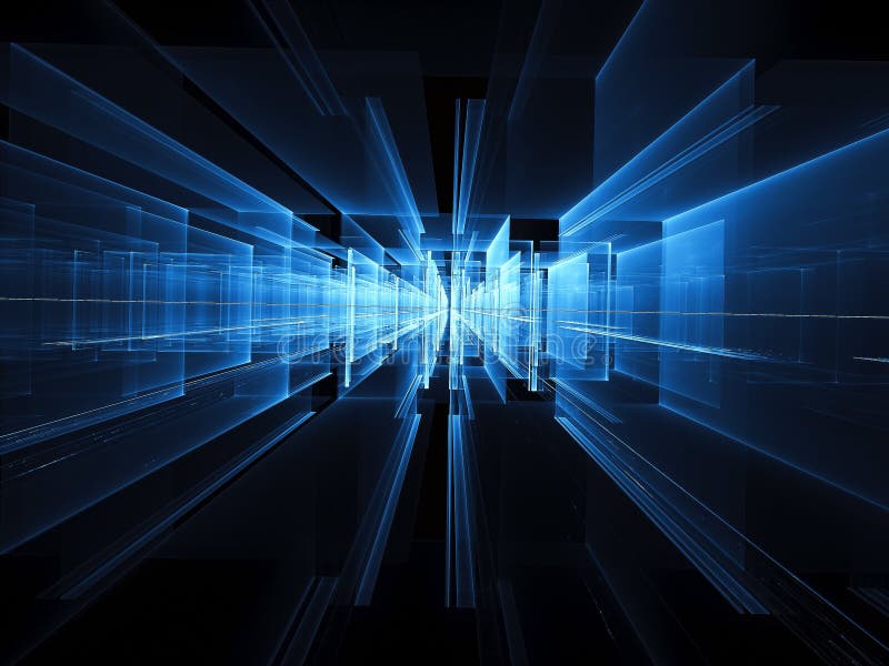 Abstract Portal with Glass Walls - Digitally Generated Image Stock ...