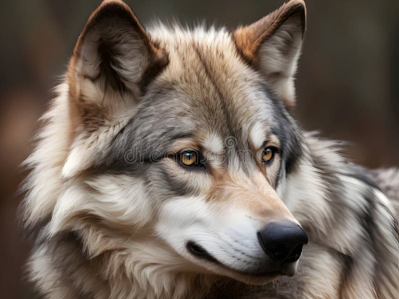 Abstract Portrait of Beautiful Wolf Stock Illustration - Illustration ...
