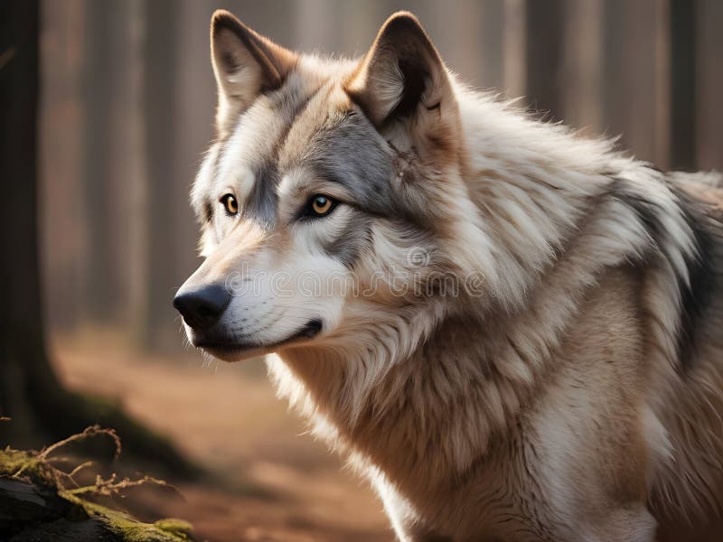 Abstract Portrait of Beautiful Wolf Stock Illustration - Illustration ...