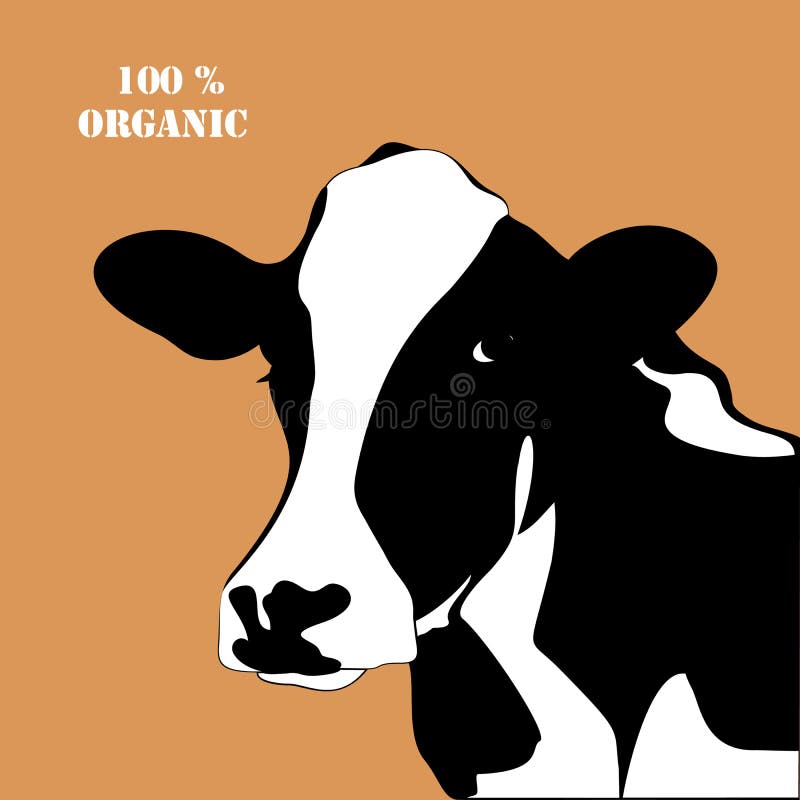 Cow head portrait stock vector. Illustration of food - 80536848