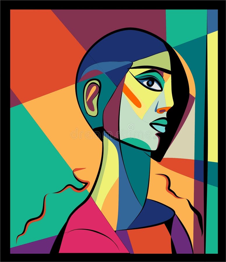 Abstract portrait 23-251 stock illustration. Illustration of organ ...