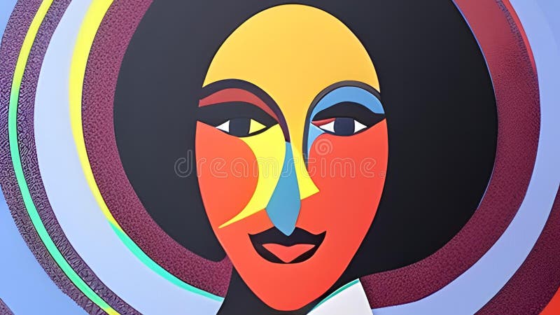 Abstract Portrait Using Abstract Lines Generative AI Stock Illustration ...