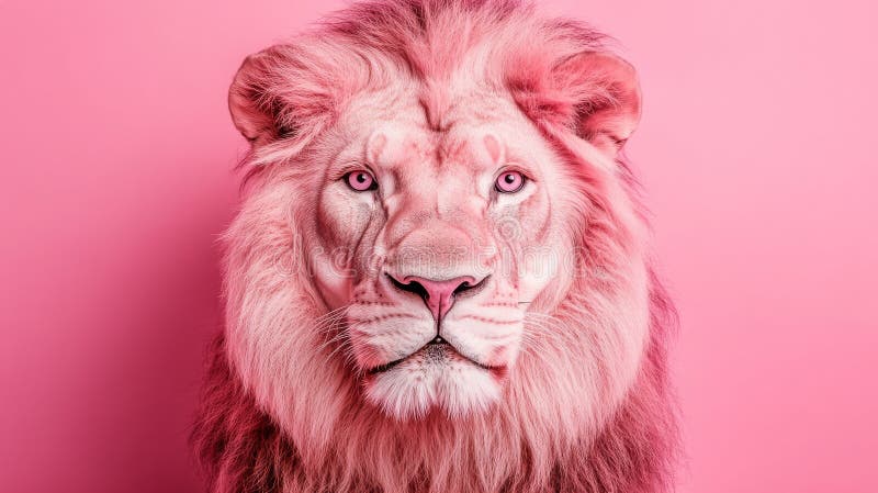 This Abstract Portrait of a Wild Animal Features a Big Lion with a Big ...