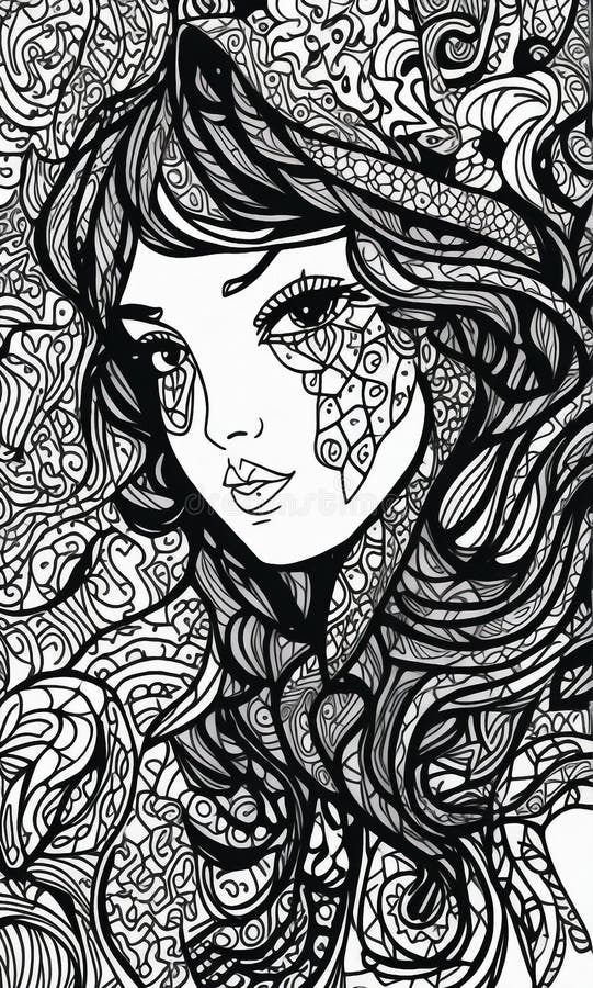 Abstract Portrait of a Woman on Abstract Background, Abstract Woman ...