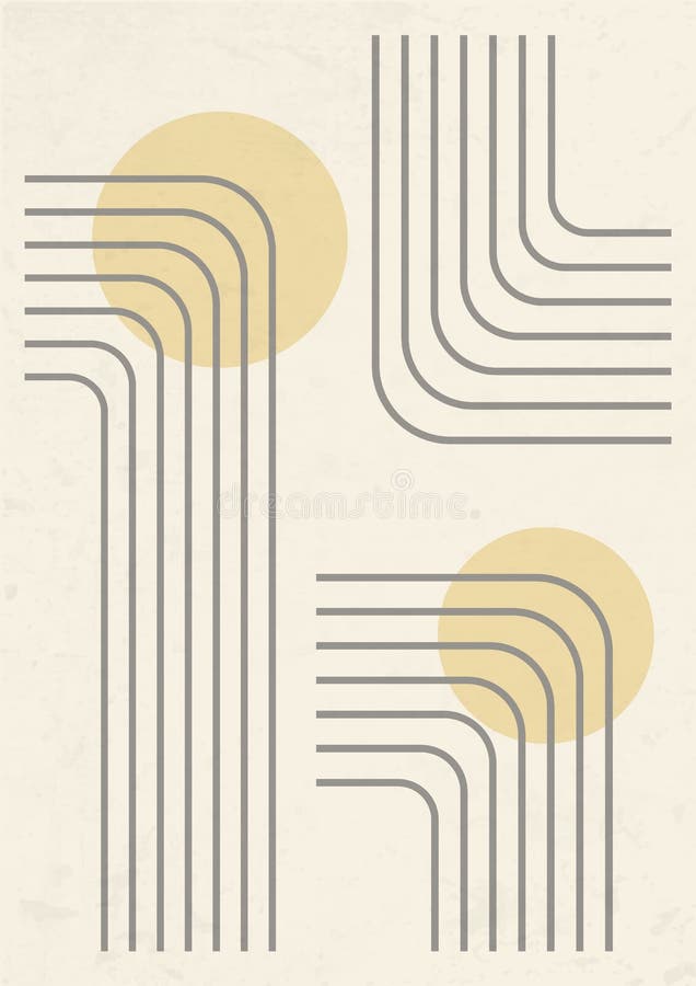 Abstract Poster with Arches and Circles Illustration. Stock Vector ...