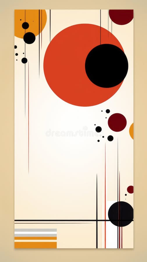 An Abstract Poster with Circles and Dots on it Stock Illustration ...