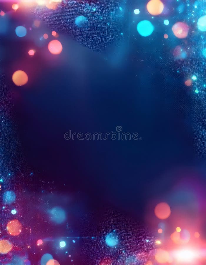 Glowing Particles Creating a Vibrant Border on Dark Background Stock ...