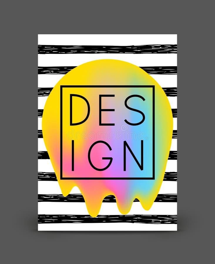 Abstract Poster Design with Color Element Stock Vector - Illustration ...