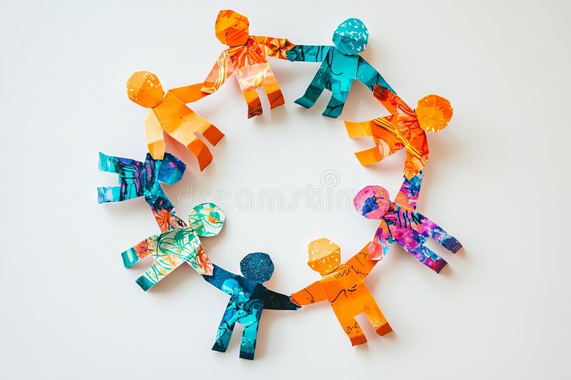 An Abstract Poster Design Depicting a Group United in a Circle ...