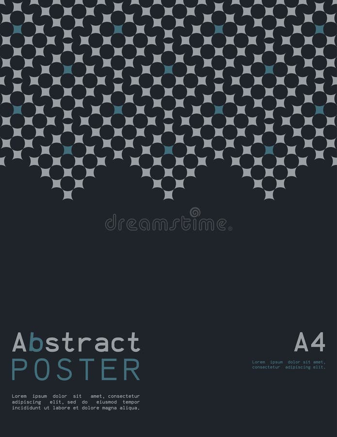 Abstract Poster in A4 Format with Geometric Shapes Stock Vector ...