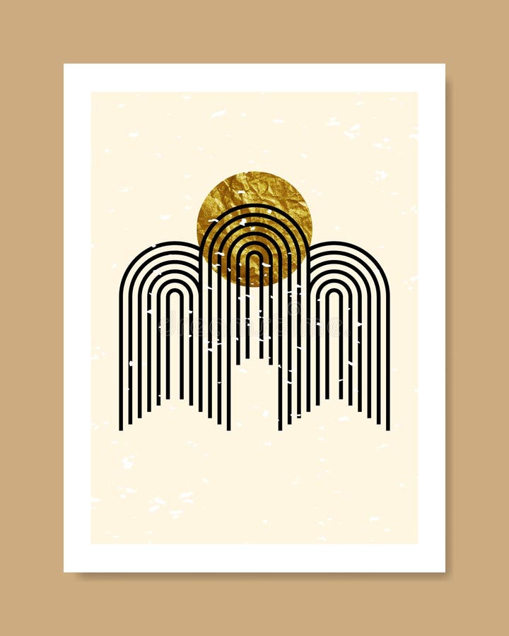 Abstract Poster with Geometric Lines, Shapes and Textures. Stock Vector ...