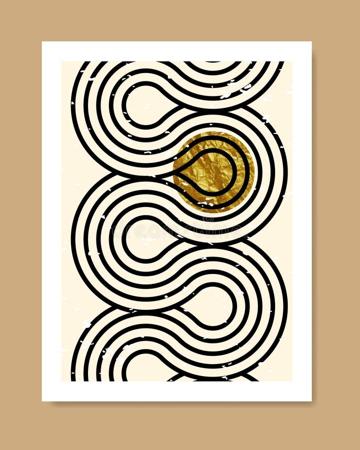 Abstract Poster with Geometric Lines, Shapes and Textures. Stock Vector ...