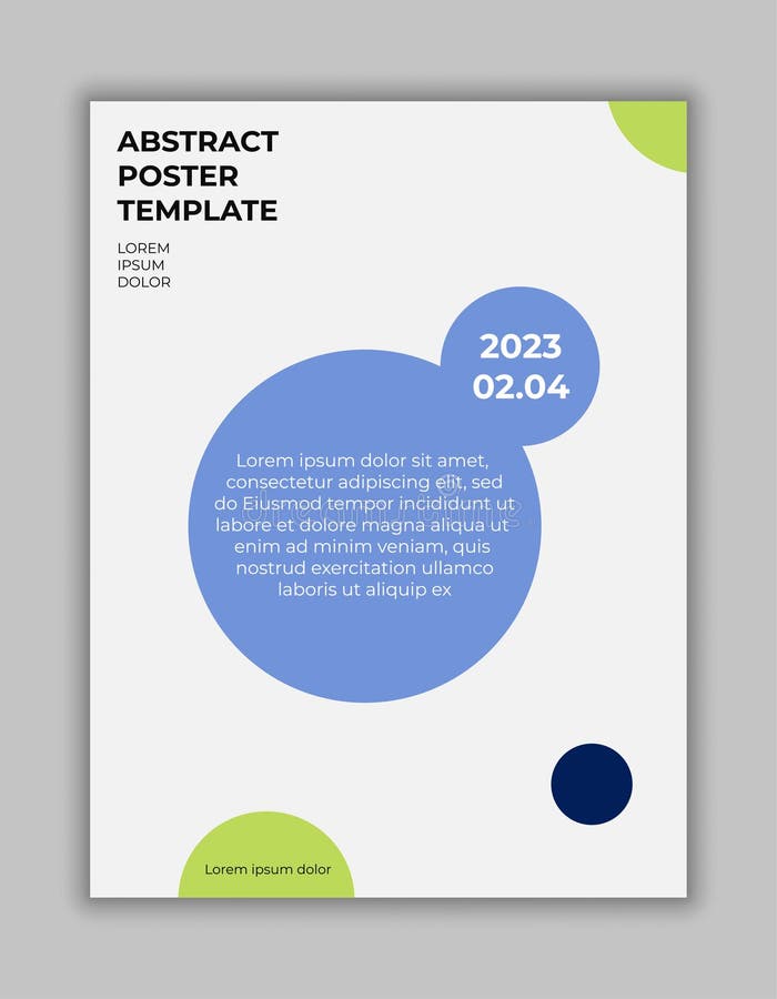 Abstract Poster Template A4 Flyer with Abstract Object. Minimalistic ...