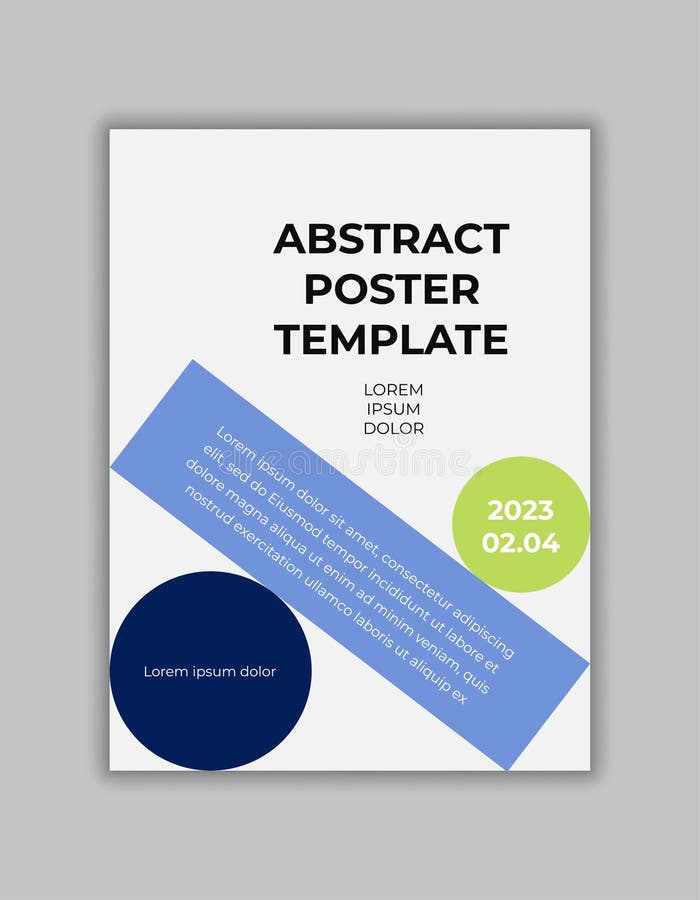 Abstract Poster Template A4 Flyer with Abstract Object. Minimalistic ...