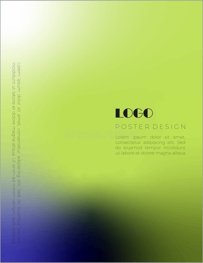 Gradient Abstract Poster Template Design. Vector Illustration Stock ...