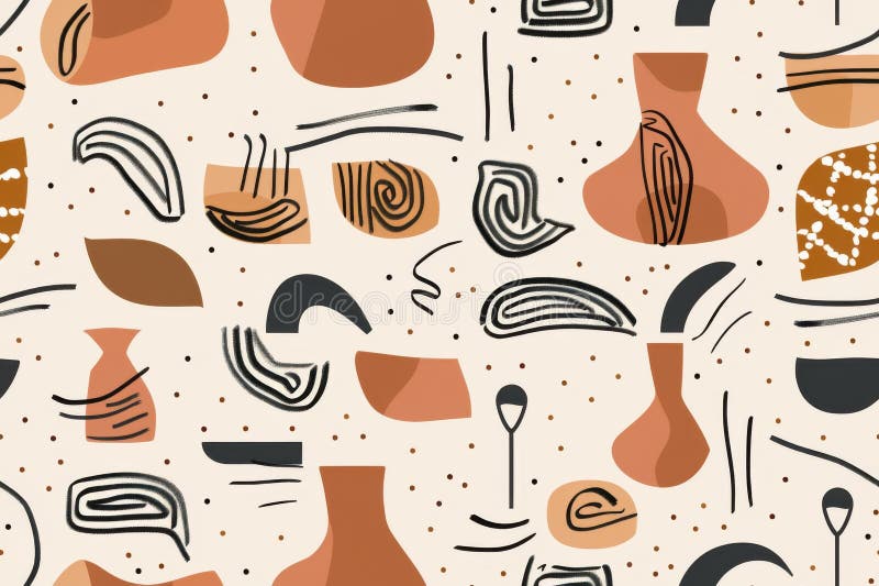 Abstract Pottery Art stock illustration. Illustration of graphic ...