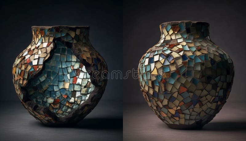 Abstract Pottery Collection Showcases Ornate Designs in Multi Colored ...